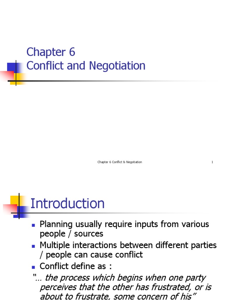 Conflict Resolution in Project Management | PDF | Negotiation | Conflict Resolution