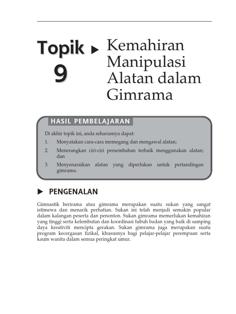 Topik 9 Kemahiran Manipulasi Alatan Dalam Gimrama | PDF