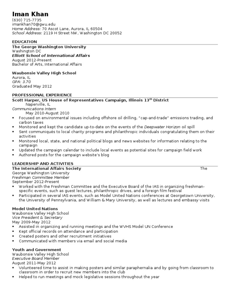Iman Khan's Resume | PDF | Illinois