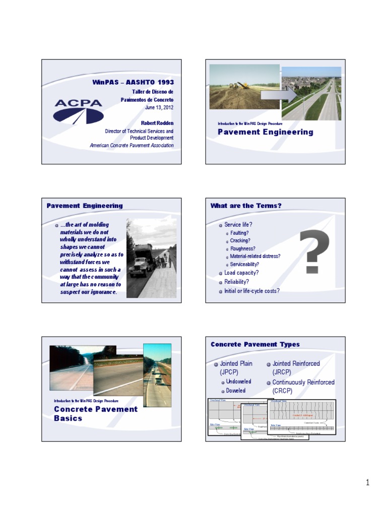 An Introduction to Rigid Pavement Design Using the AASHTO 1993 ...