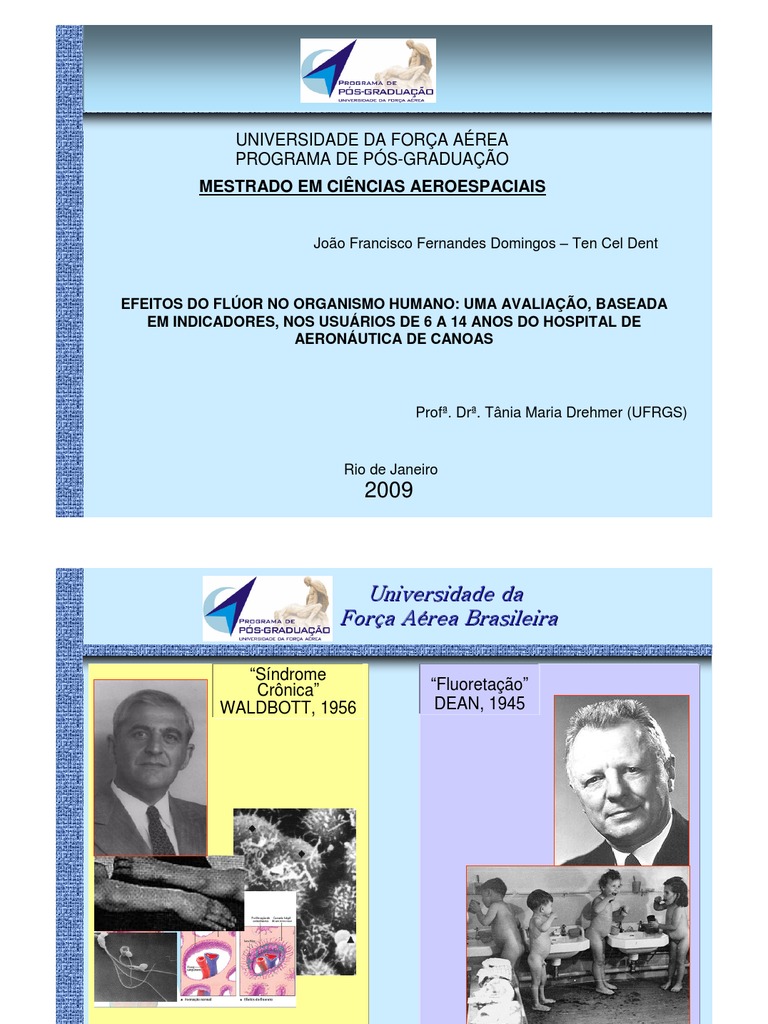 EFEITOS DO FLÚOR NO ORGANISMO HUMANO. - Apresentação | PDF | Flúor ...