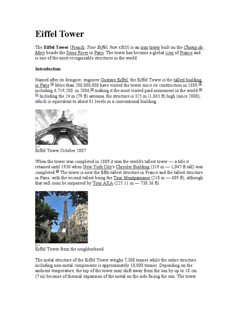 Eiffel Tower | PDF