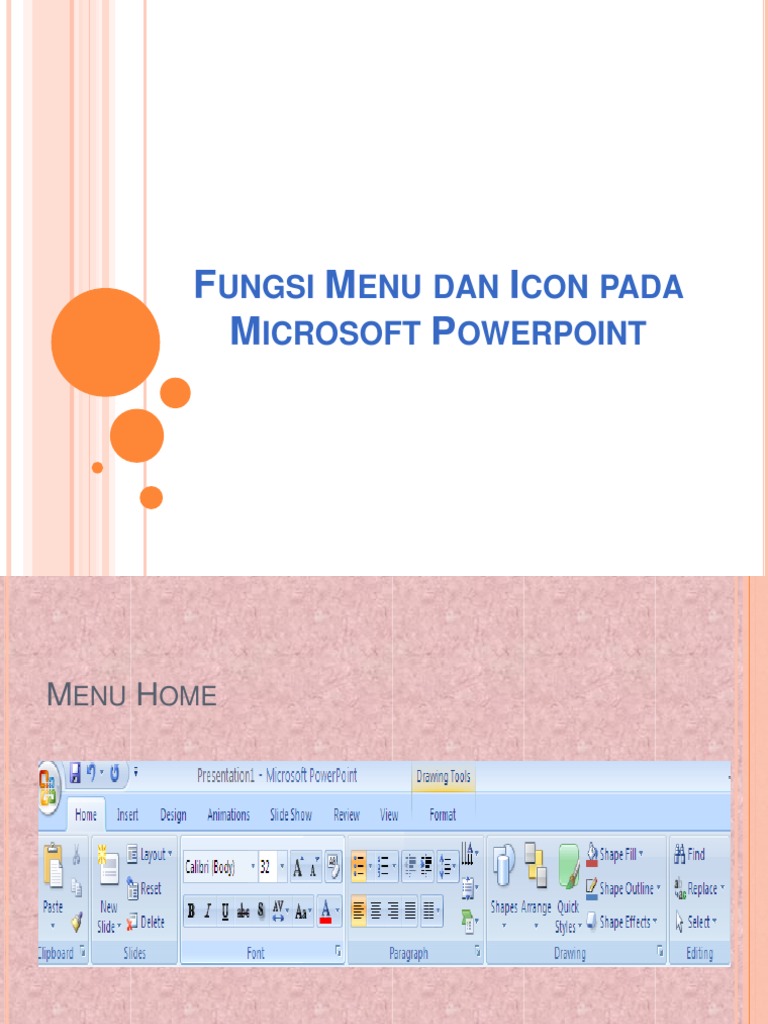 Fungsi Menu Dan Icon Pada Microsoft Powerpoint | PDF