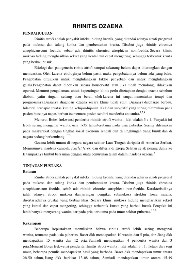Rhinitis Ozaena | PDF