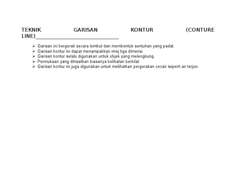Teknik Garisan Kontur | PDF