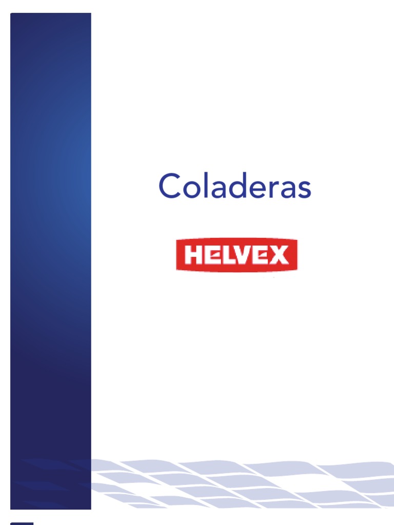 Ficha Técnica Coladeras Helvex 2025 | PDF | Ingeniería de Edificación ...
