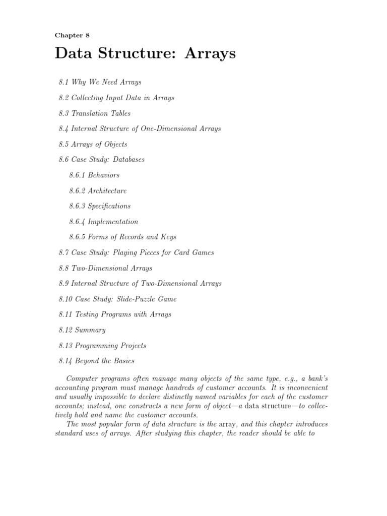 Importance of Arrays | PDF | Integer (Computer Science) | Boolean Data Type