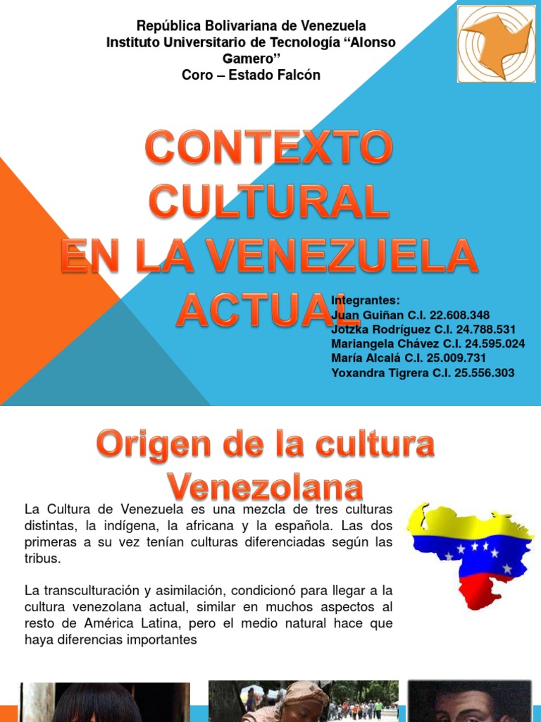 Contexto Cultural en La Venezuela Actual | PDF | Venezuela | Cultura ...