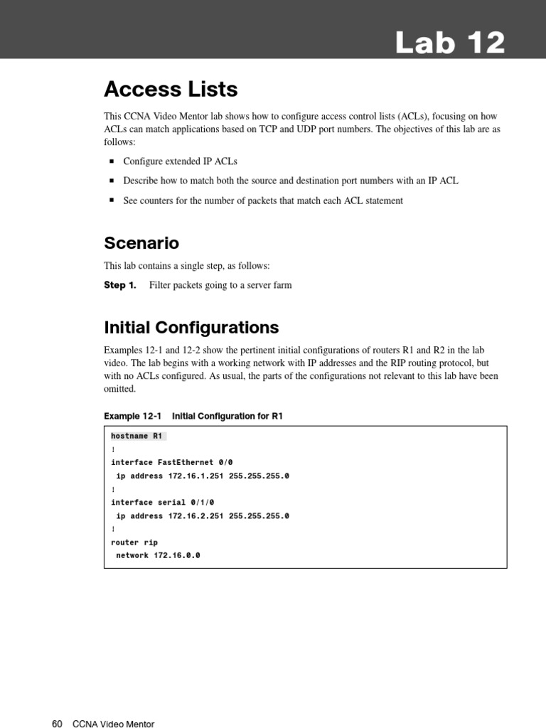 CVM Lab 12 | PDF | Ip Address | Router (Computing)