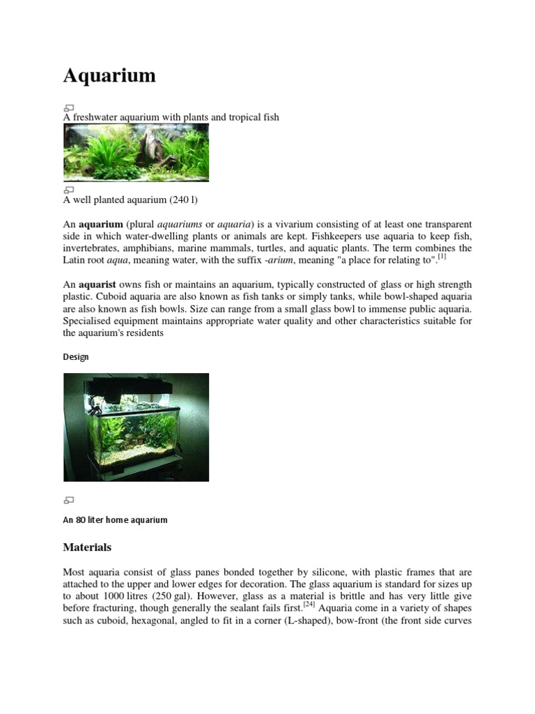 Aquarium | PDF | Aquarium | Fishkeeping