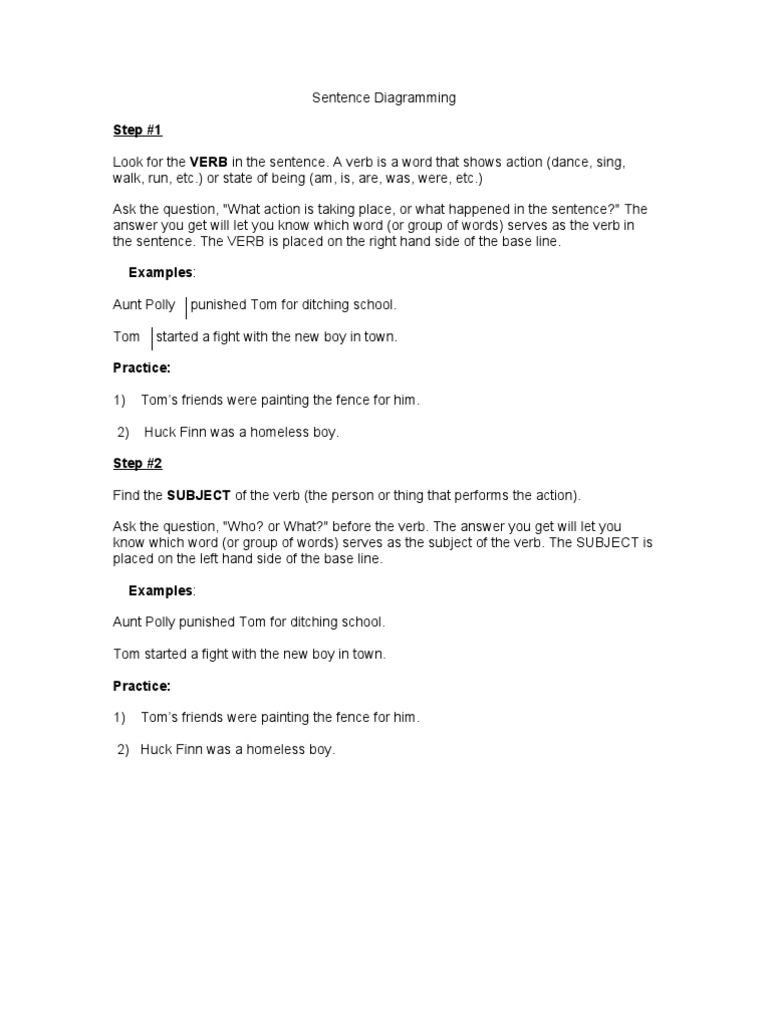 Sentence Diagramming | PDF | Adverb | Adjective