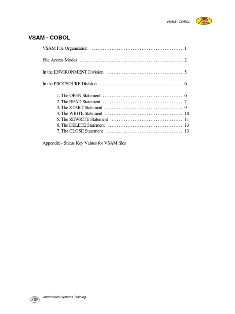 Vsam Cobol PDF | PDF | Computers