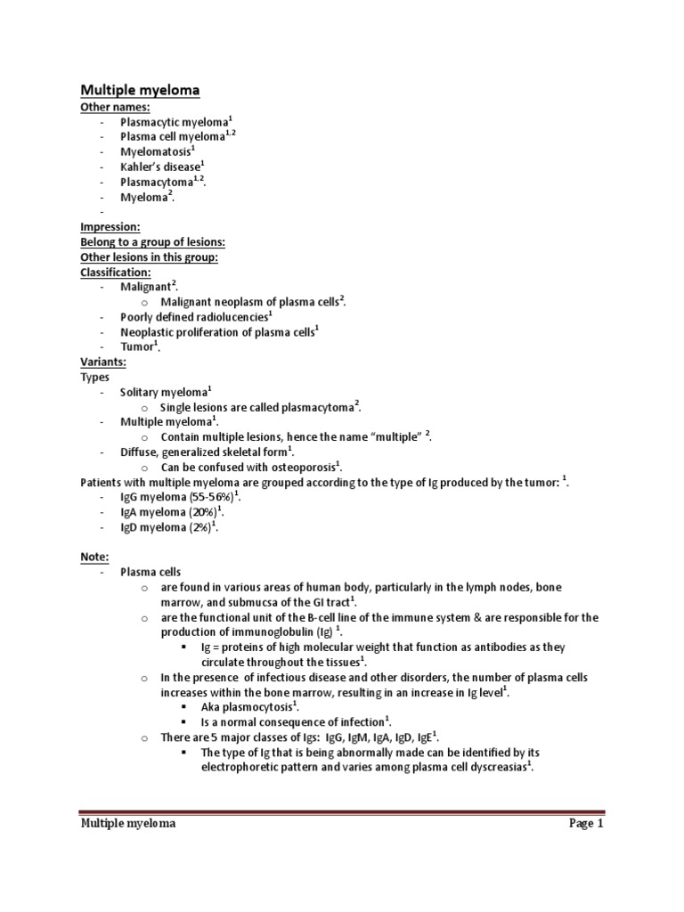 Multiple Myeloma Overview & Variants | PDF | Multiple Myeloma | Antibody