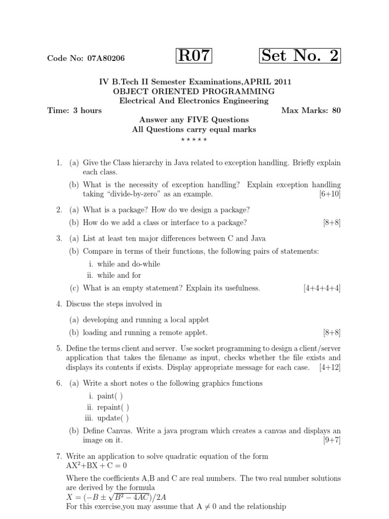 07a80206 Objectorientedprogramming Pdf Method Computer Programming Class Computer