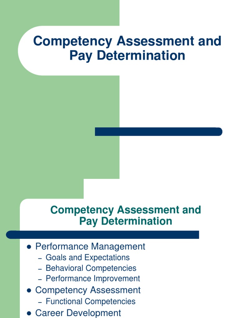 Competency Assessment and Pay Determination | PDF | Competence (Human ...