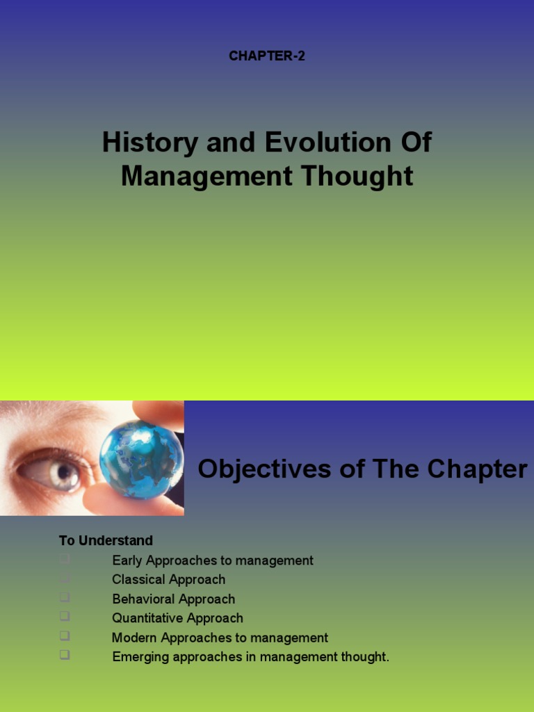 History and Evolution of Management Thought: Chapter-2 | PDF
