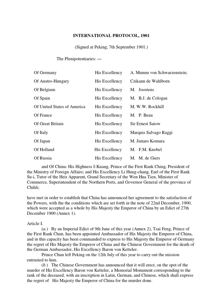 Boxer Protocol | PDF | Bonds (Finance) | Tariff