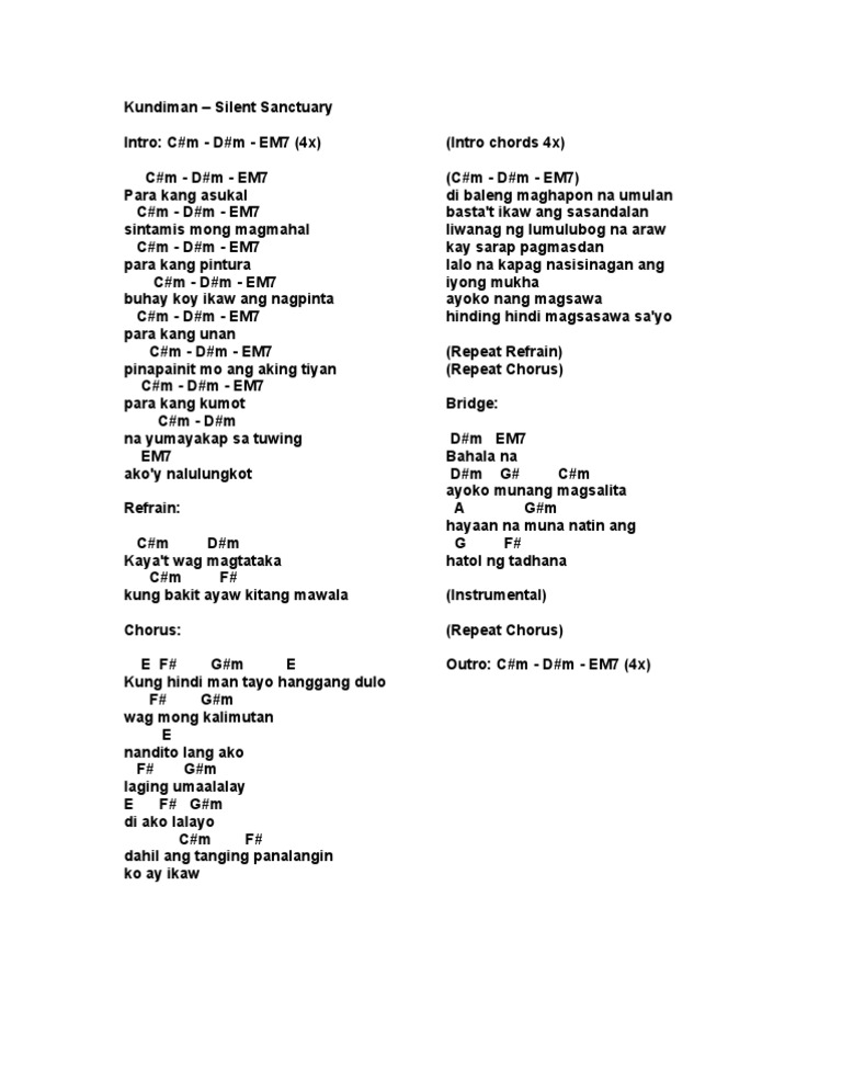 Kundiman - Silent Sanctuary | PDF