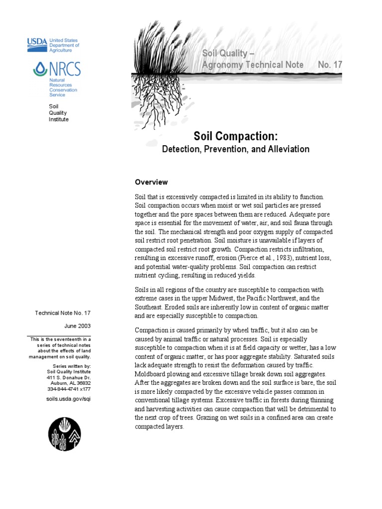 Soil Compaction: Detection & Prevention | PDF | Home & Garden