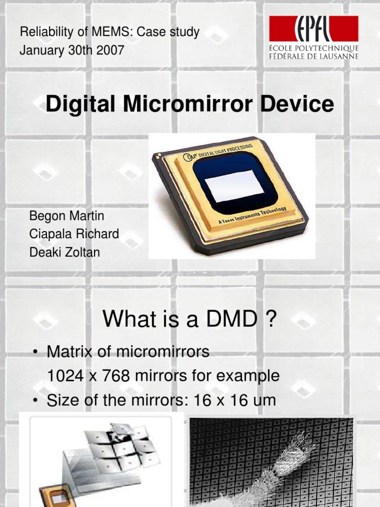 DMD Reliability and Performance Insights | PDF | Reliability ...