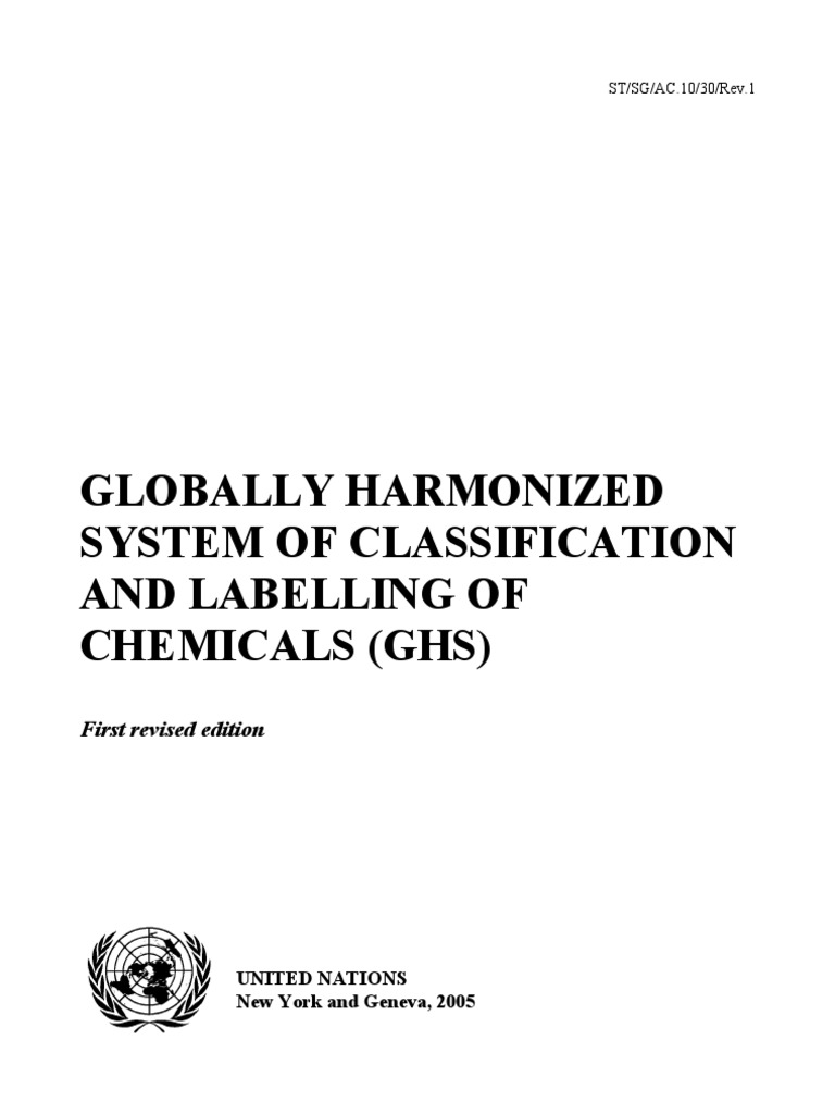 Globally Harmonized System of Classification and Labelling of Chemicals ...