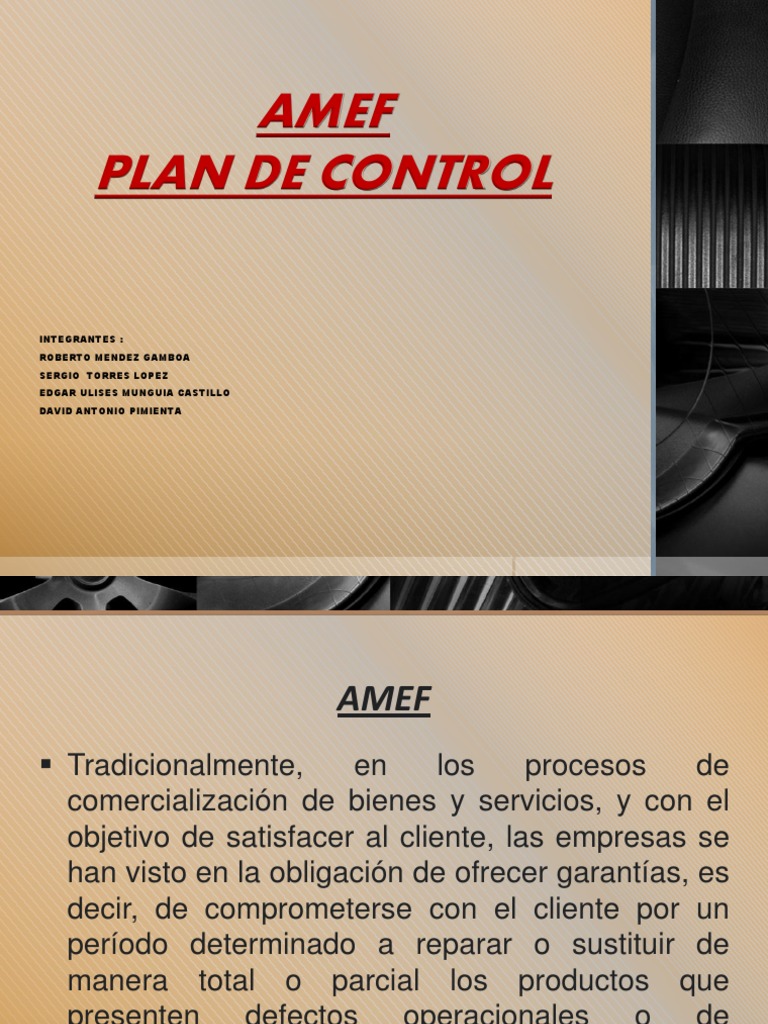 AMEF y Plan de Control | PDF | Calidad (comercial) | Diseño