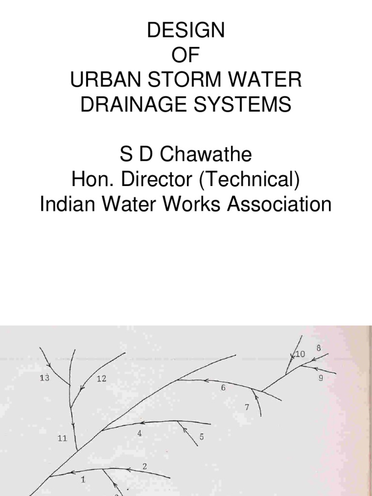 Design OF Urban Storm Water Drainage Systems S D Chawathe Hon. Director ...