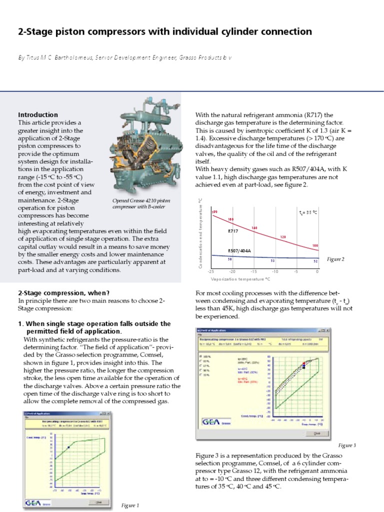 2-Stage Piston Compressors | PDF | Gas Compressor | Refrigeration