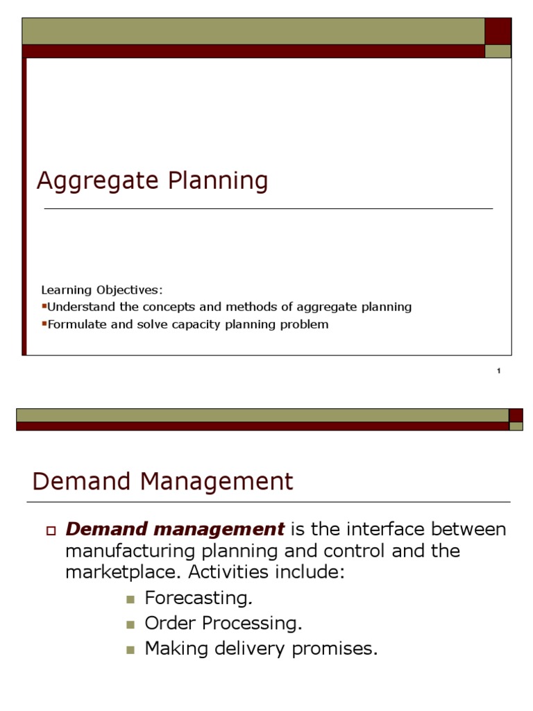 Strategies and Considerations for Effective Aggregate Planning | PDF ...