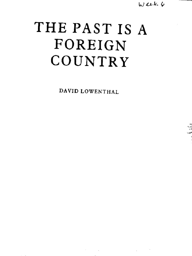 Lowenthal - Reliving The Past | PDF