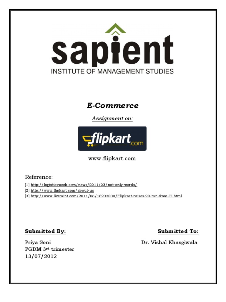 E-Commerce: Assignment On | PDF | Amazon.Com | E Commerce