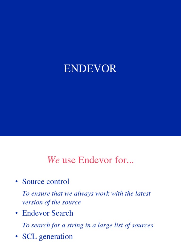 Endevor Complete | PDF | Information Technology Management | Computer ...