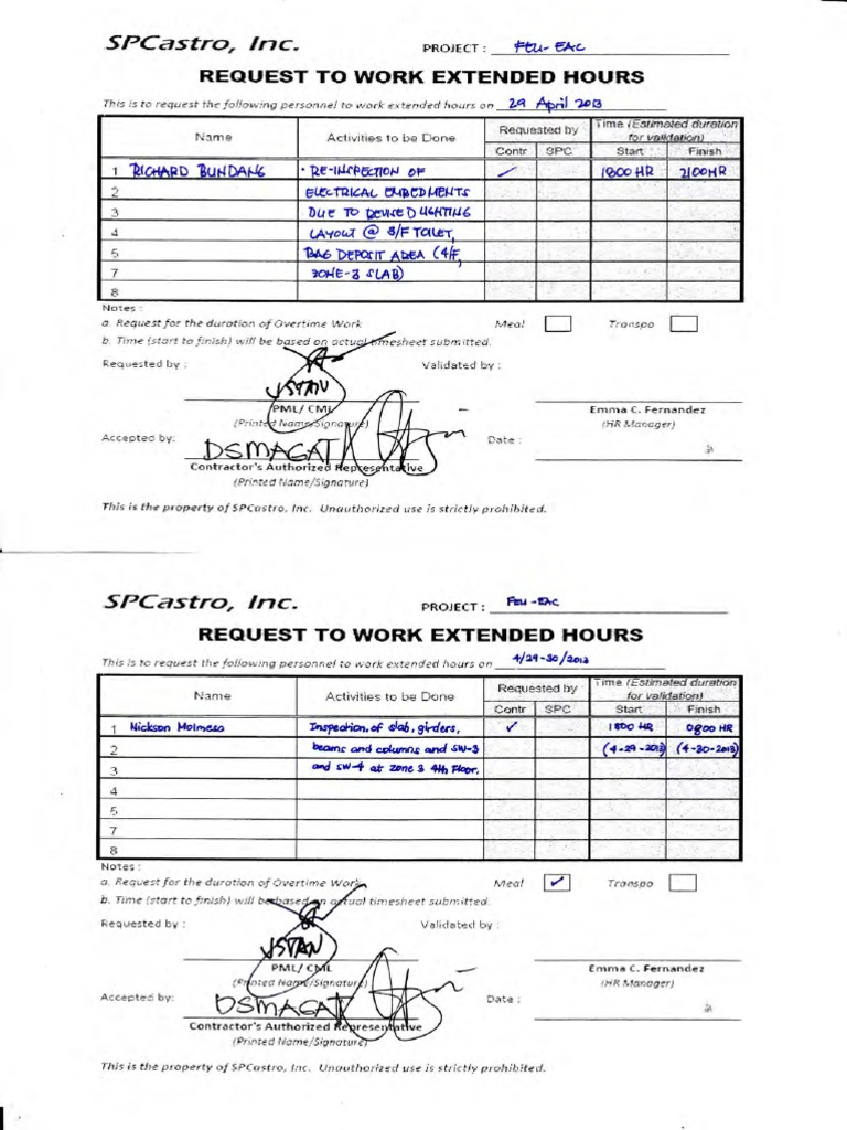 Request for Extended Hours | PDF | Sports & Recreation | Science ...