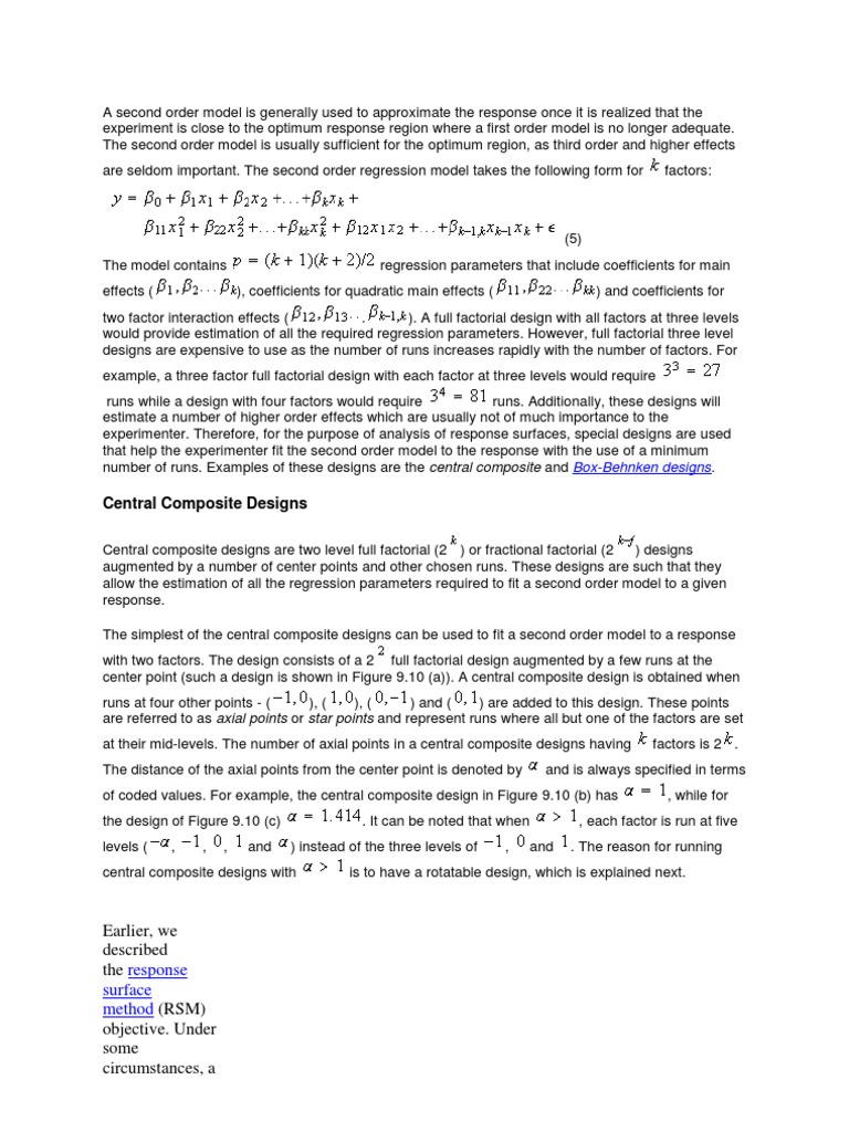 Response Surface Methodology Rsm Pdf Scientific Method