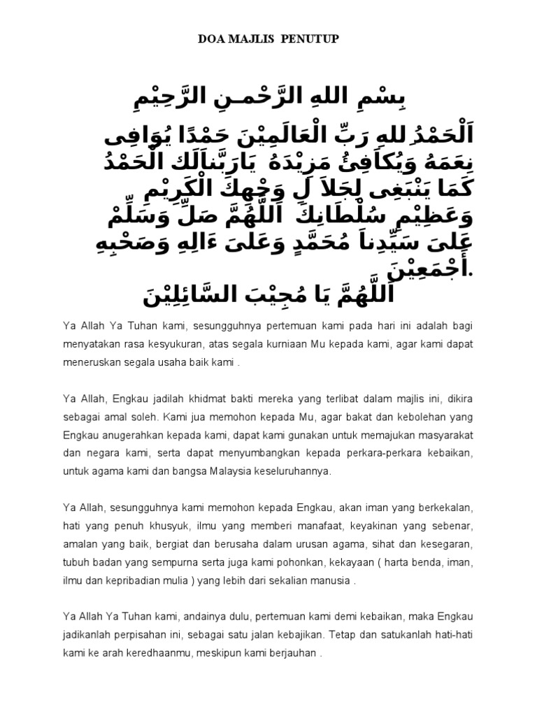 Contoh Doa Pembukaan Majlis Imagesee - vrogue.co Contoh Doa Pembukaan Majlis Imagesee - vrogue.co