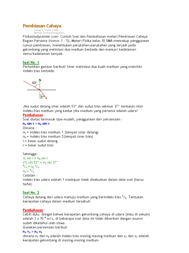Soal Indeks Bias Air Beserta Pembahasannya - Giat Belajar