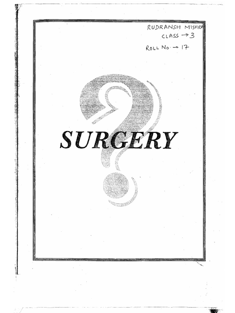 Surgery Examination (MCQ) | PDF