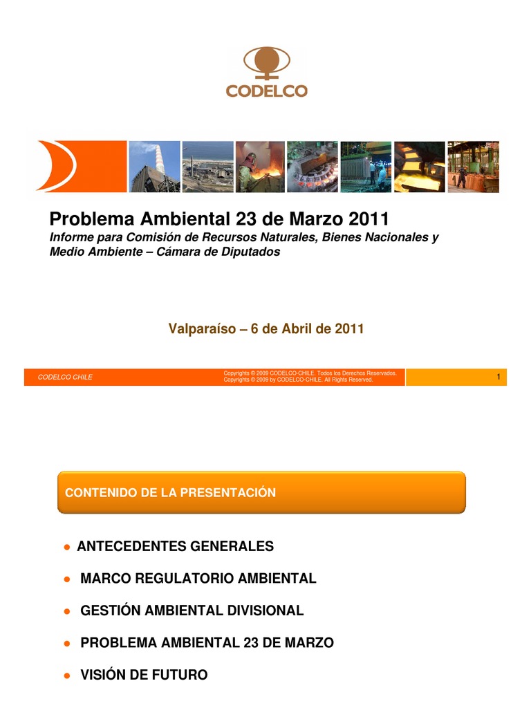 Presentacion Planta Ventana Codelco | PDF | Minería | Contaminación ambiental