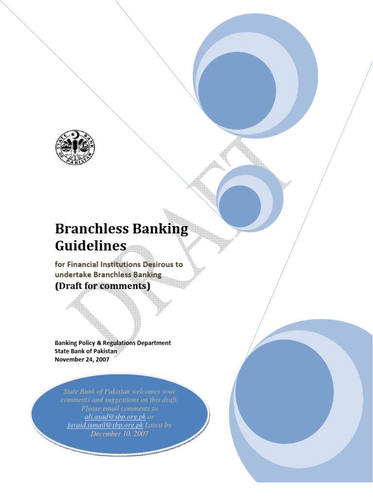 Guidelines Branchless Banking PDF | PDF | Internal Audit | Computer Security