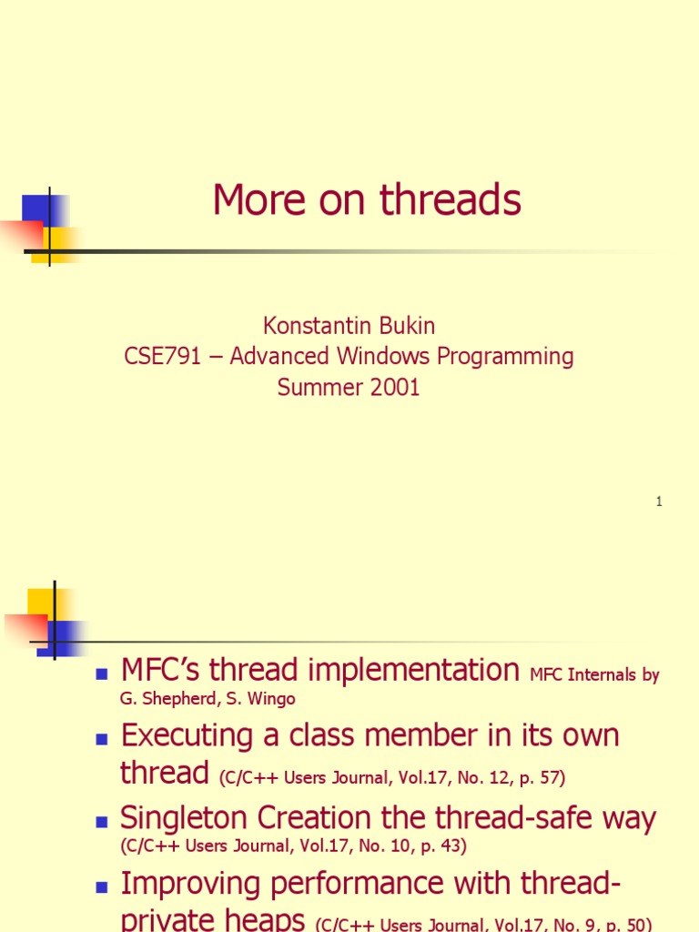 MFC Controls | PDF | Thread (Computing) | Parameter (Computer Programming)