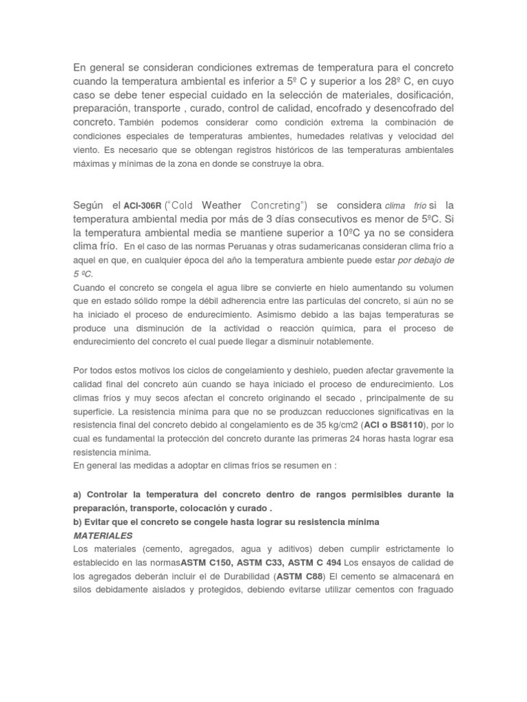 Aci 306 | PDF | Hormigón | Cemento