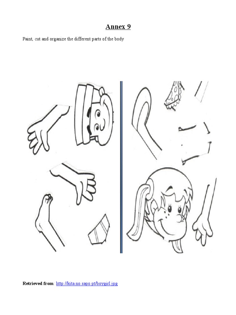 Annex 9: Paint, Cut and Organize The Different Parts of The Body | PDF
