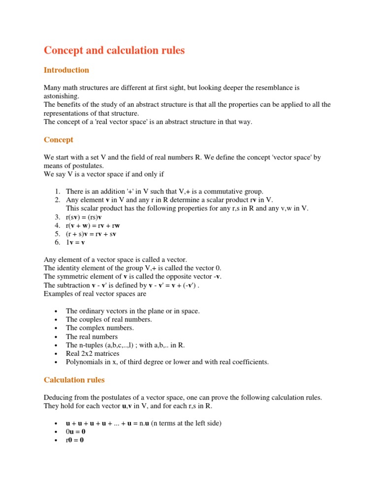 Vector Spaces | PDF | Basis (Linear Algebra) | Linear Subspace