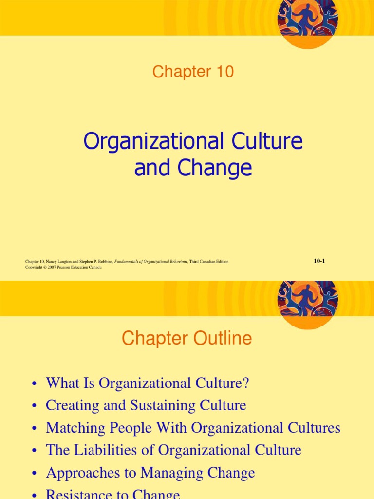 Organisational Culture and Change | Organizational Culture ...