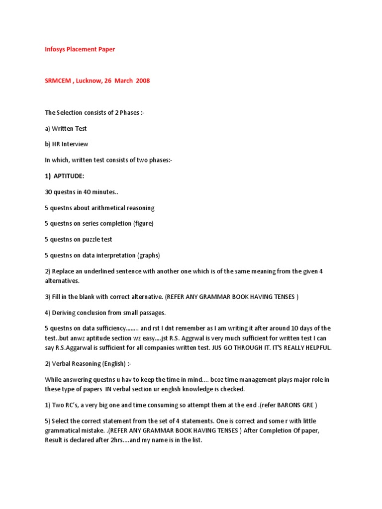 Infosys Placement Paper 9 | PDF | Kilowatt Hour | Magnet