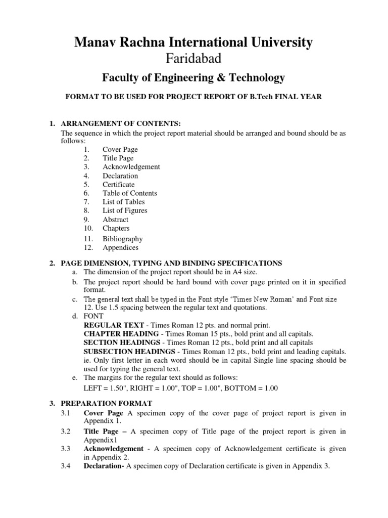 Project Report Format | PDF | Times New Roman | Circuit Design