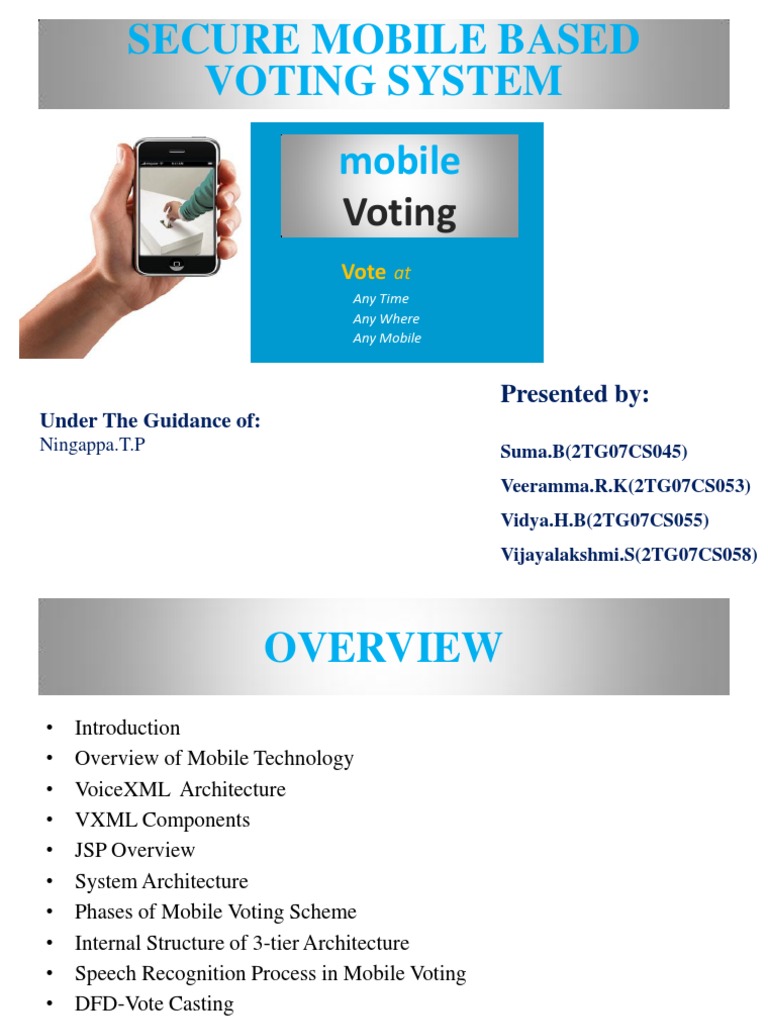 Secure Mobile Based Voting System | PDF | Java Server Pages ...