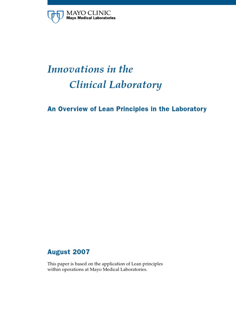 Lean in Clinical Labs | PDF