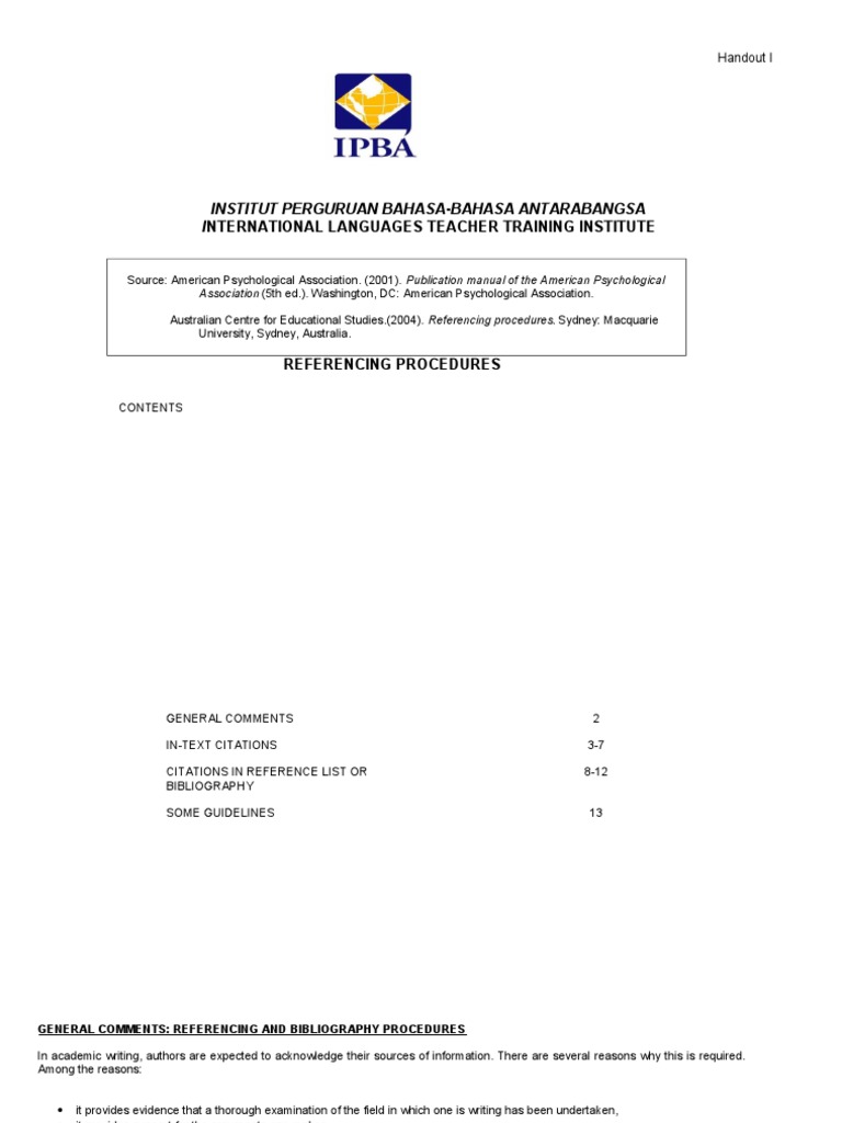 Apastyle IPGKBA Jan2011 | PDF