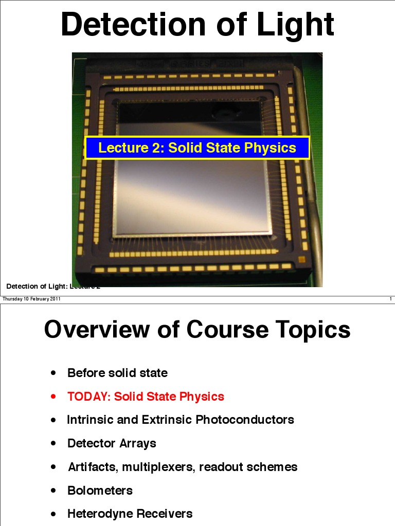 02 DOL Solid State Physics | PDF | Semiconductors | Band Gap